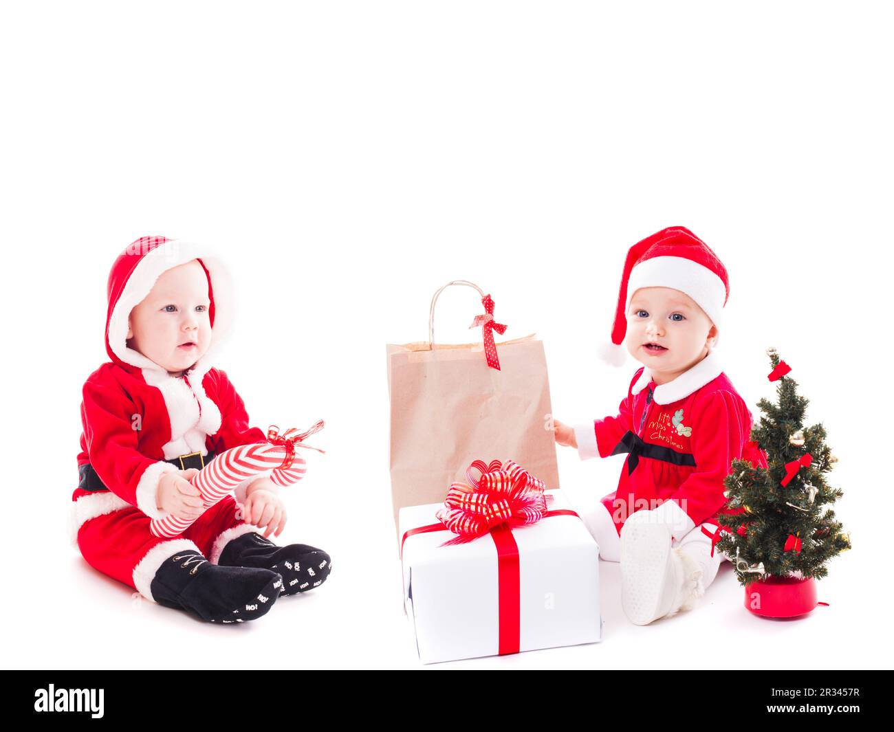 Santa baby girl Stock Photo - Alamy