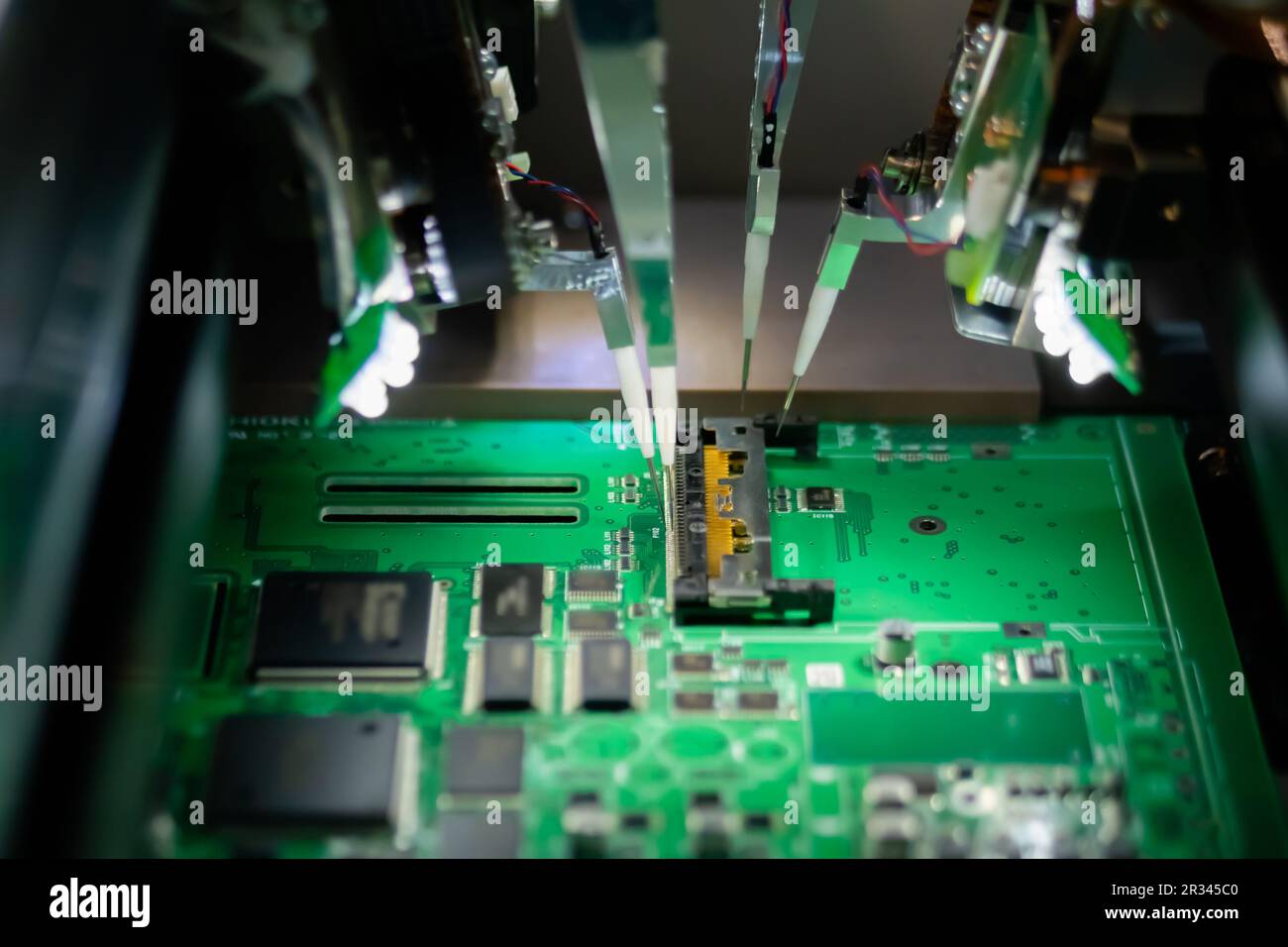 Flying probe test at factory - quality testing of printed circuit ...