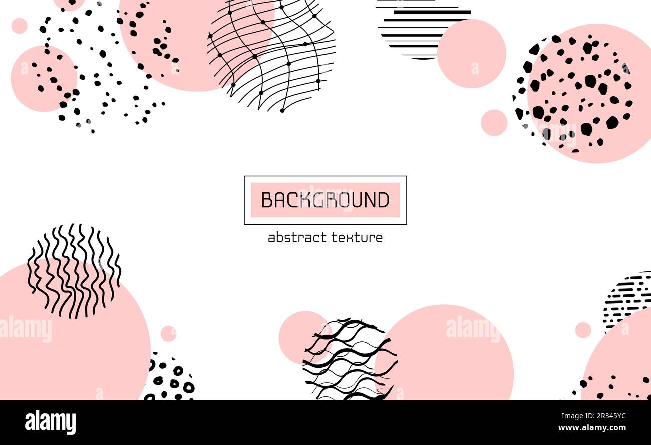 Abstract pink background. doodle circle Patterns. round Abstract with ...