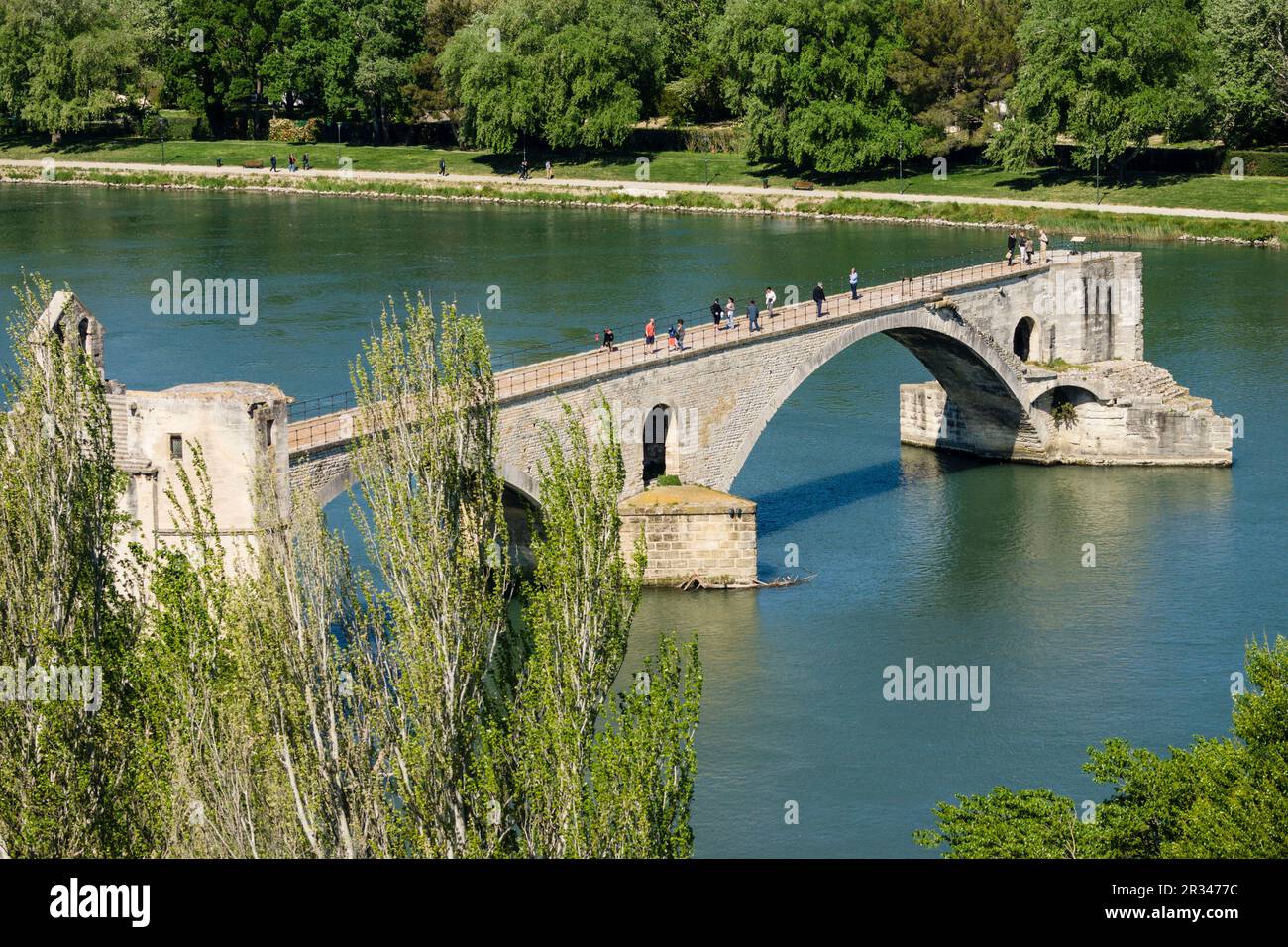 puente de Saint Benezet, siglo XII y Palacio de los Papas, gotico ...