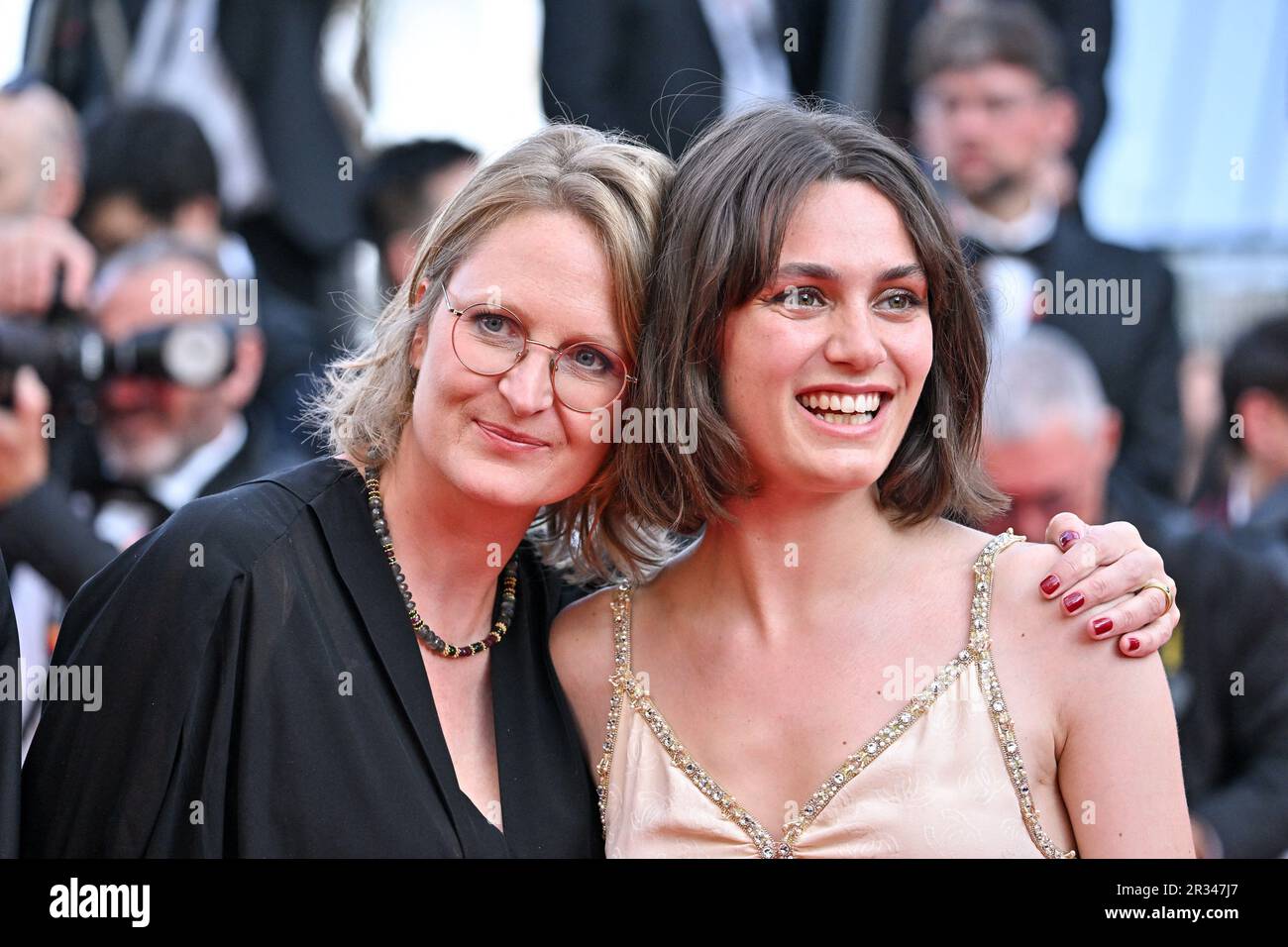 Cannes, France. 22nd May, 2023. Anna Novion, Ella Rumpf at the premiere ...