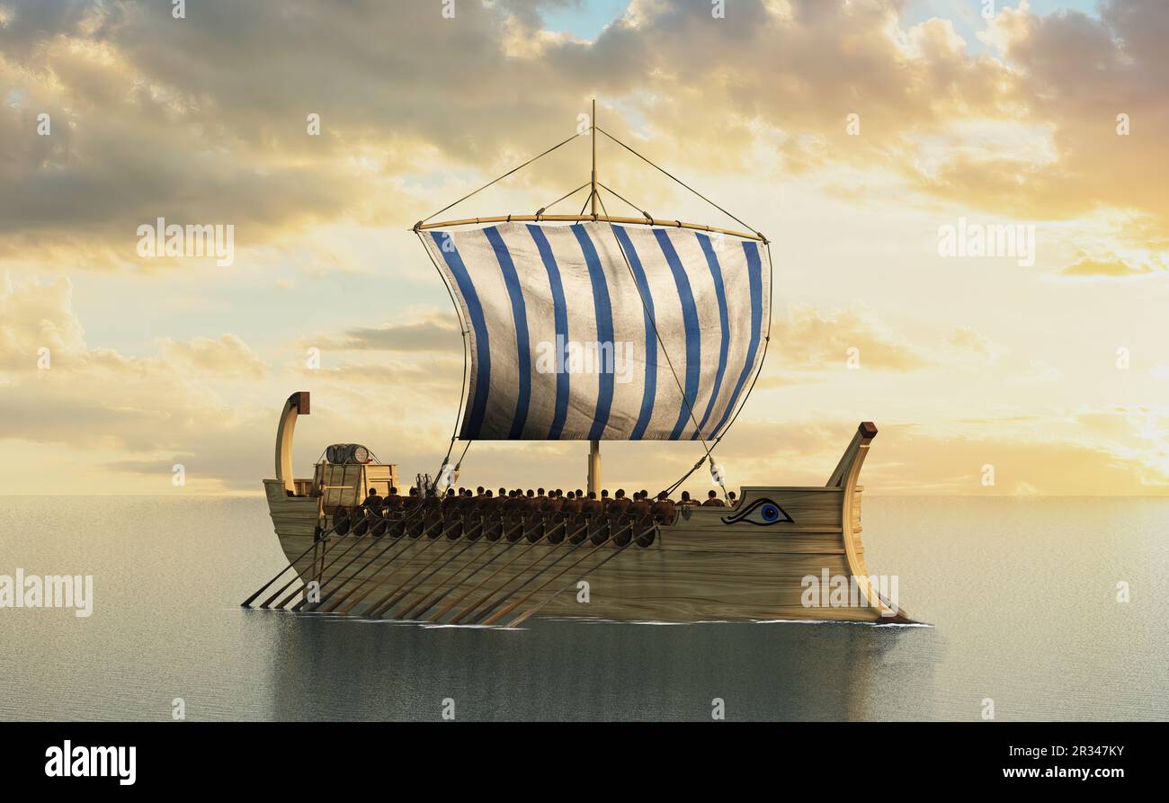 Triremes, biremes, and penteconters were types of sailing ships used by ...