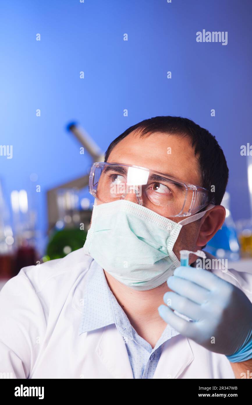 Scientist is thinking Stock Photo - Alamy