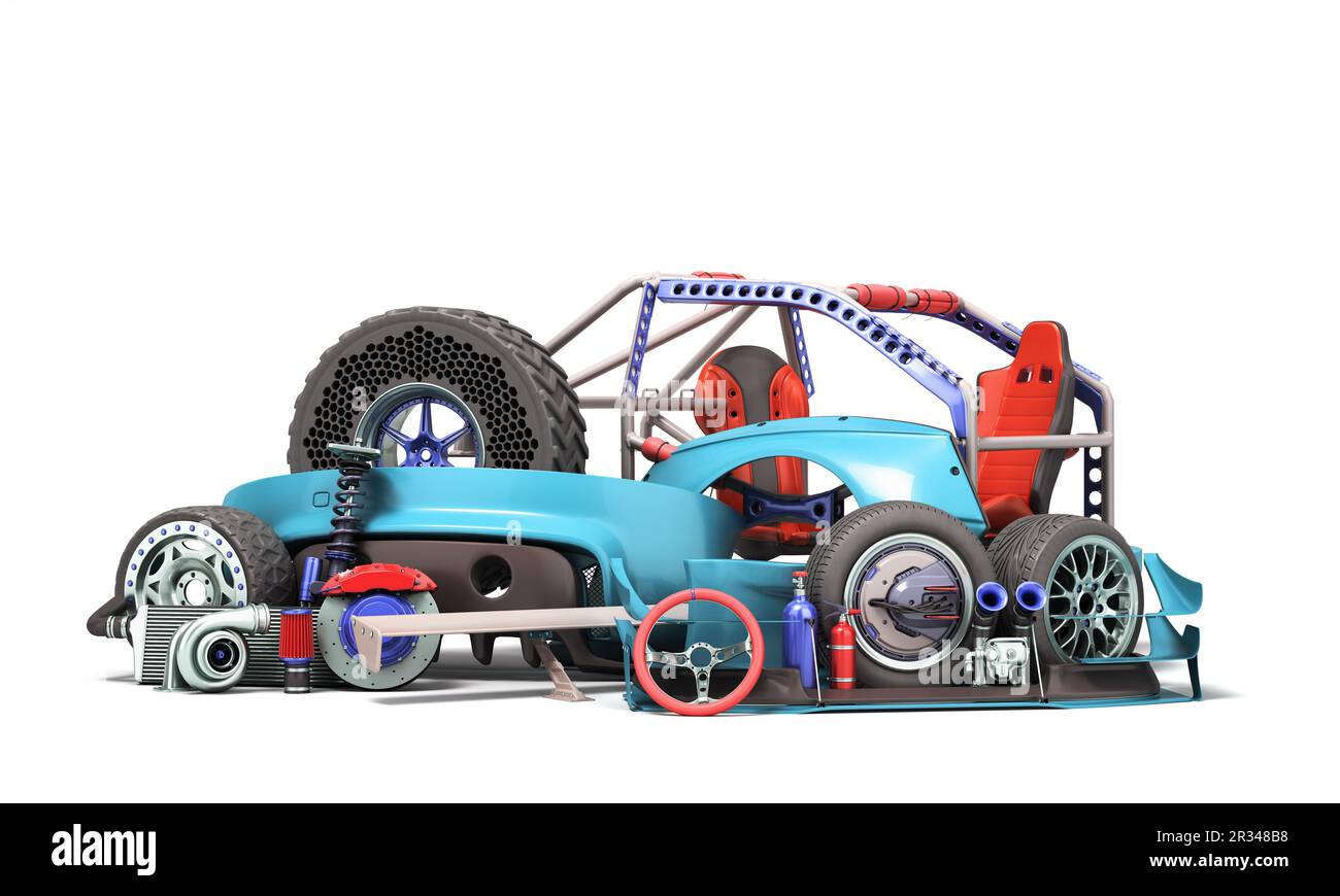 Set of custom spare parts for tuning the body and internal components ...