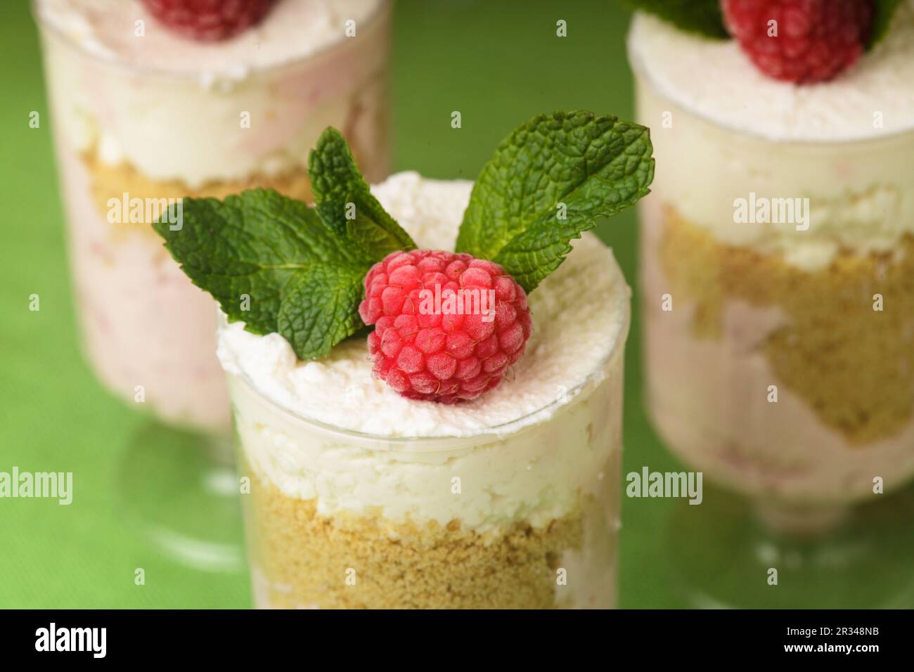 Dessert with raspberry Stock Photo - Alamy