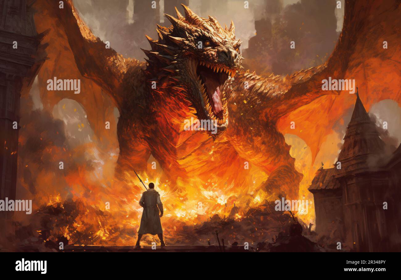 Dragon Burning Castle