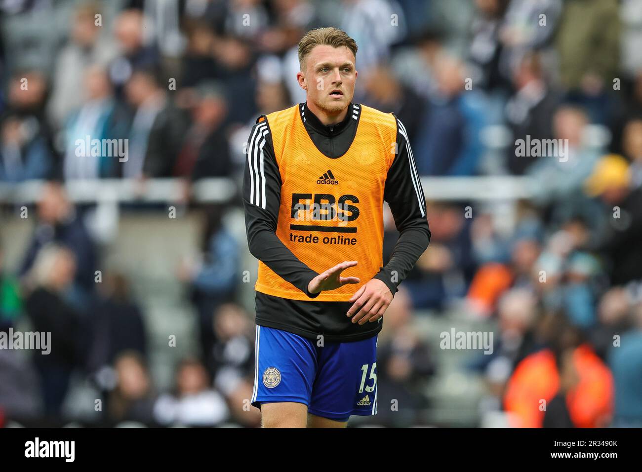 Harry Souttar #15 of Leicester City during the pre-game warmup ahead of ...