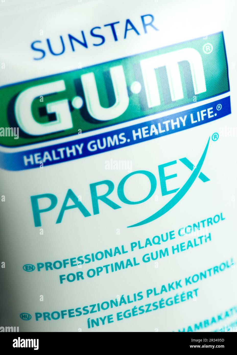 GUM Paroex toothpaste for plaque control close up details by Sunstar ...