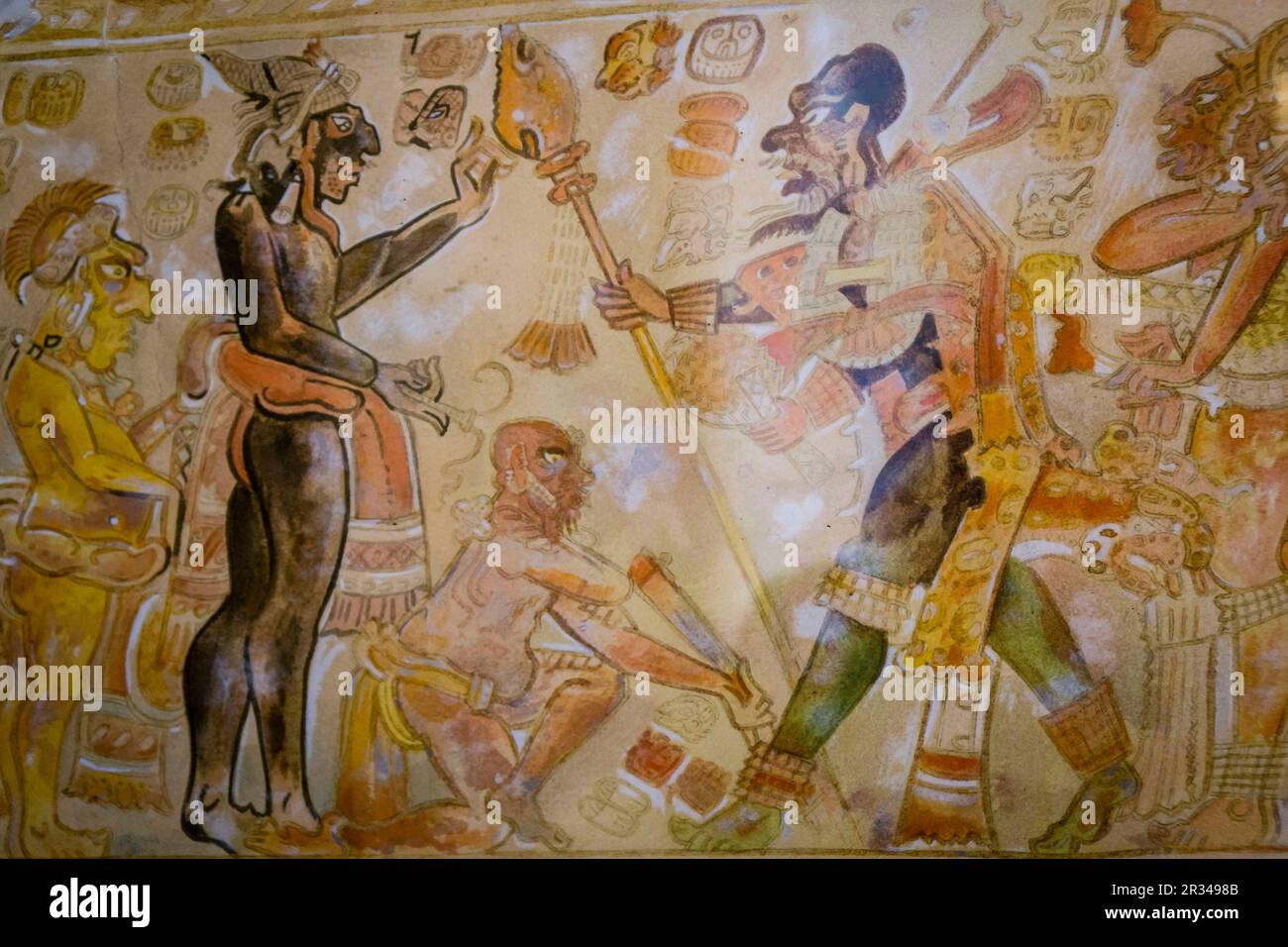 reproduccion de la policromia del Vaso de Chamá, museo de la plaza ...
