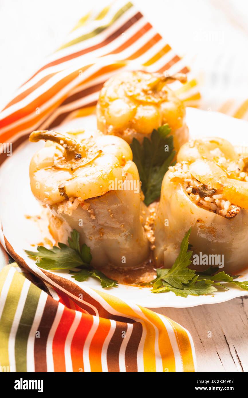 Food plate filled stuffed hi-res stock photography and images - Alamy