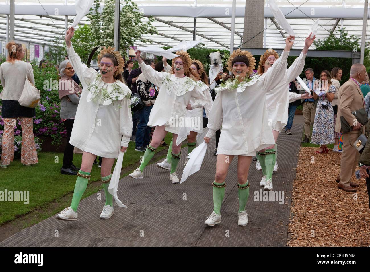 London, UK. 22nd May, 2023. A women's troupe of morris dancers, Boss ...