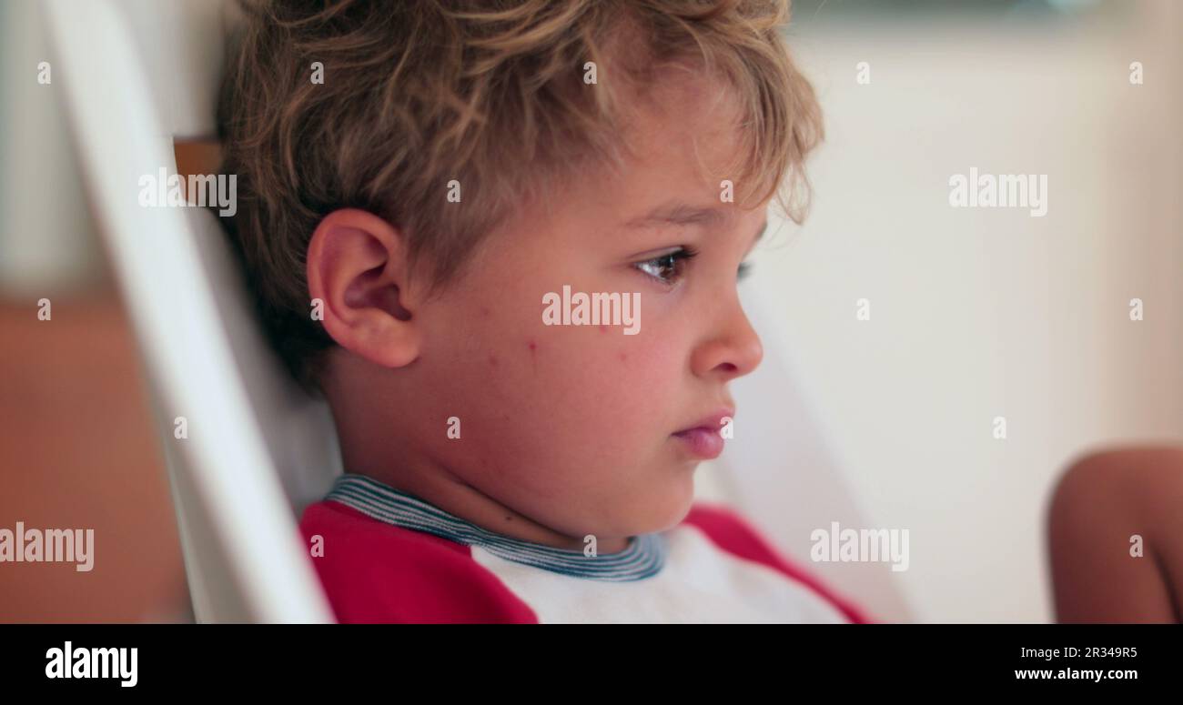 Thoughtful boy face portrait. Handsome child toddler Stock Photo - Alamy
