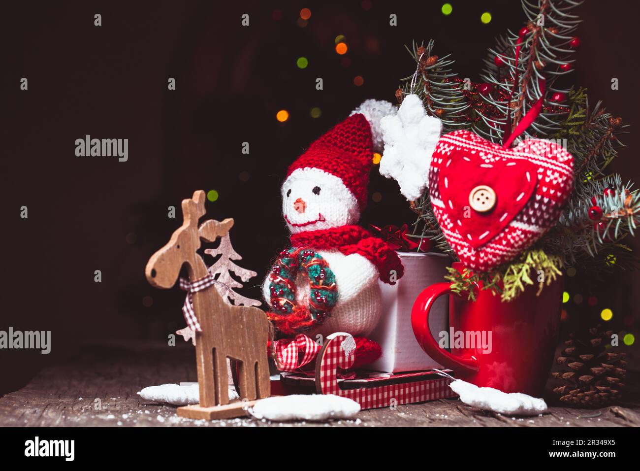 Snowman on sledge hi-res stock photography and images - Alamy