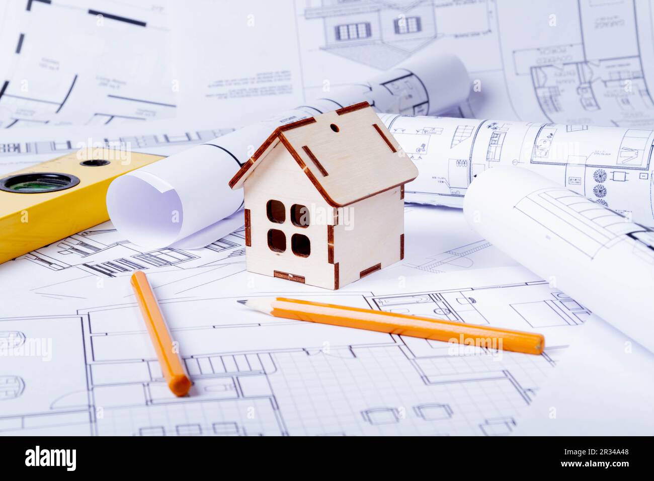 Home construction. Construction scheme. Work plan with dimensions and ...