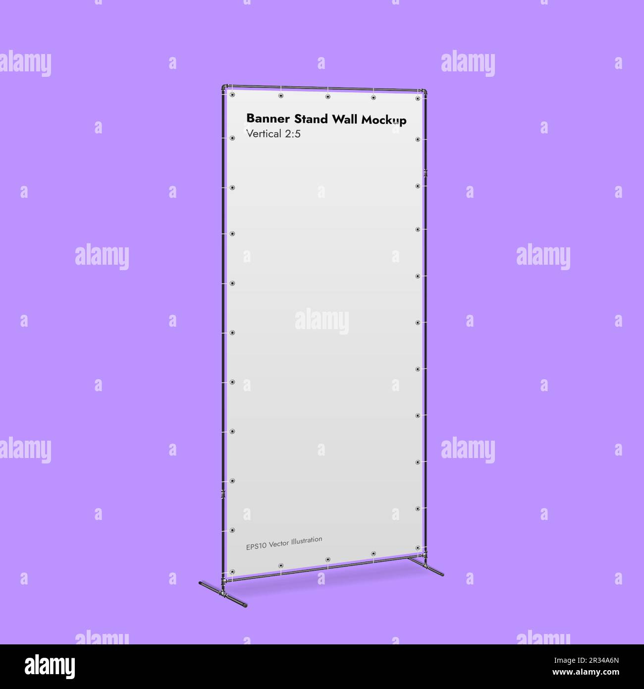 Banner Stand Wall on Purple Background Vector Illustration Stock Vector ...