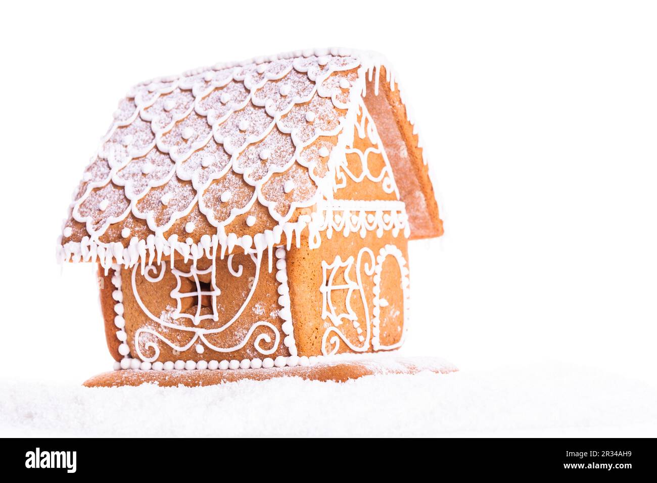 Gingerbread house isolated Stock Photo - Alamy