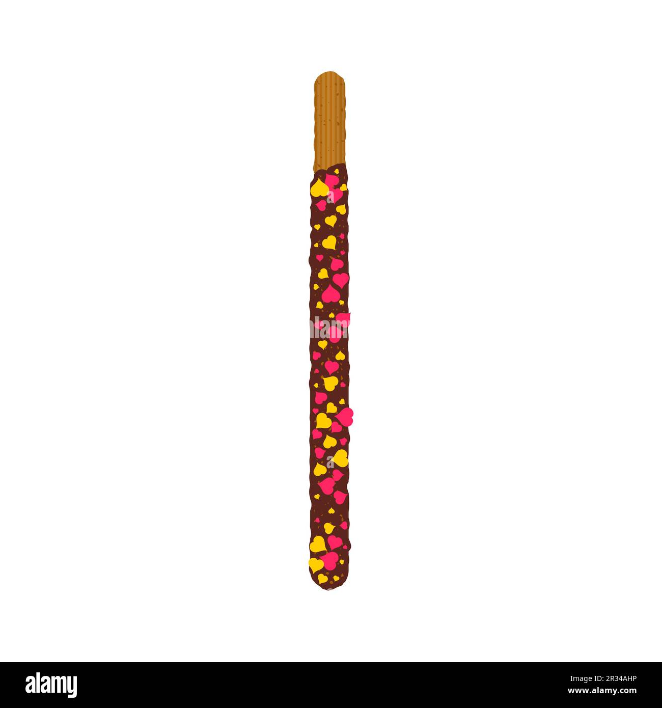 Frosted chocolate chip cookie sticks in sprinkles Stock Vector Image ...