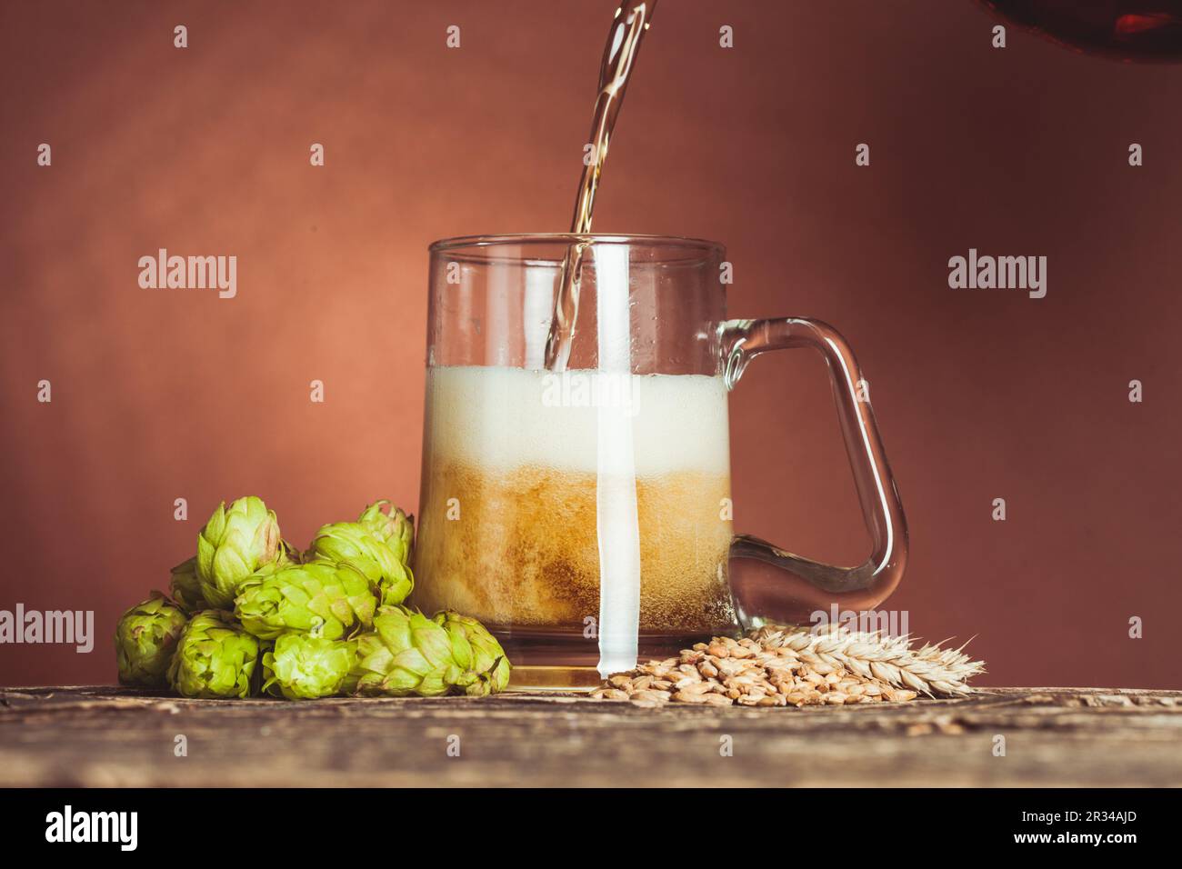 Beer glass fresh green hi-res stock photography and images - Alamy