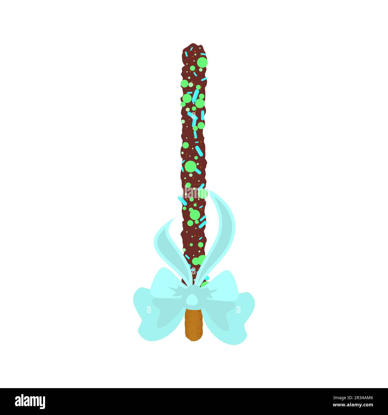 Frosted chocolate chip cookie stick in sprinkles Stock Vector Image ...