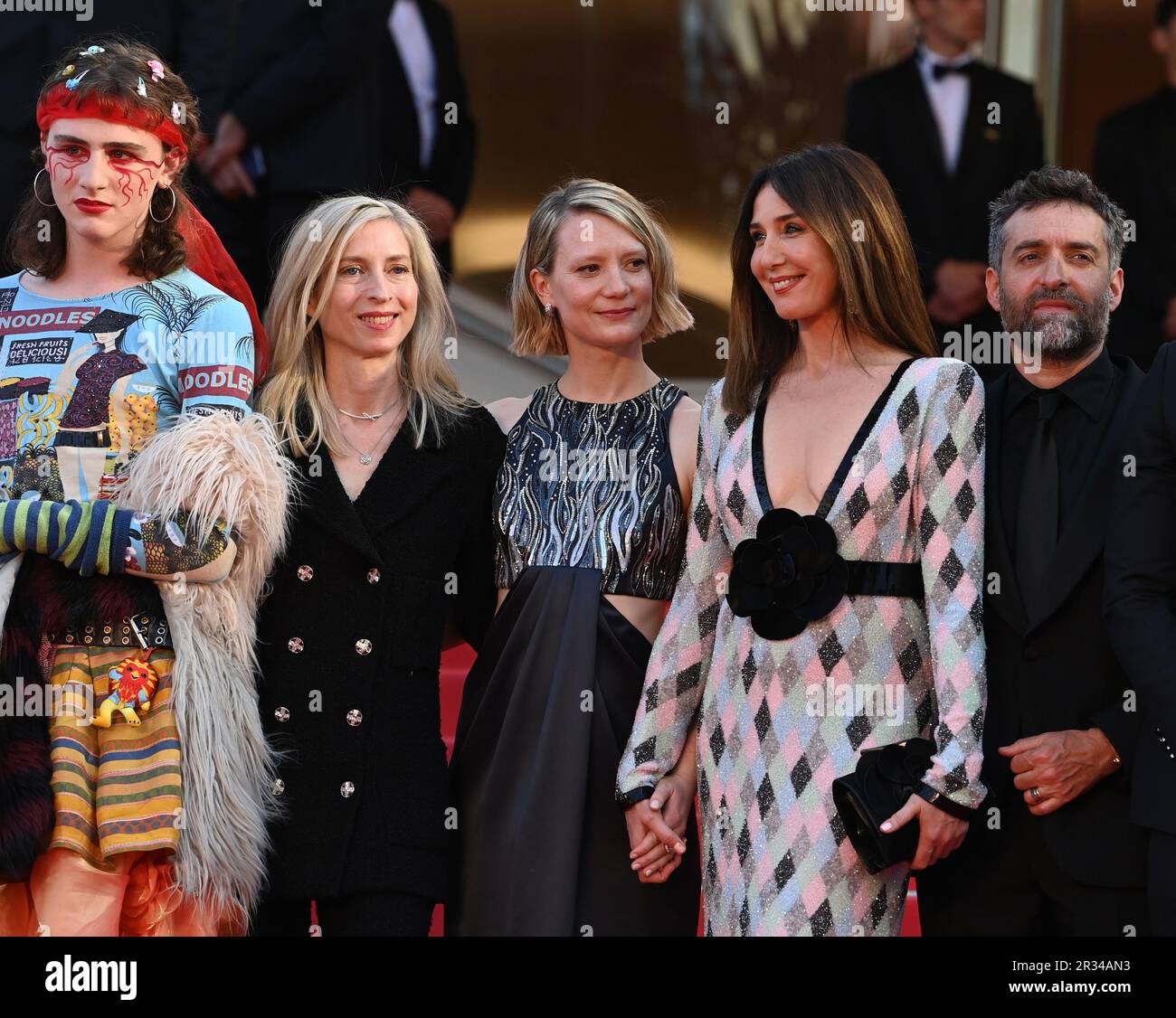 Cannes, France. 22nd May, 2023. Cannes, France. May 22nd, 2023. Jessica Hausner, Mia Wasikowska ...