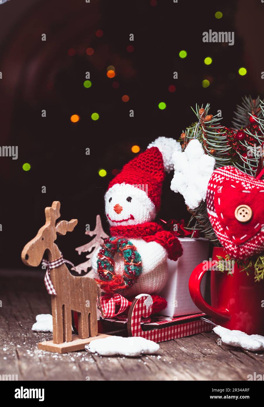 Snowman on sledge hi-res stock photography and images - Alamy