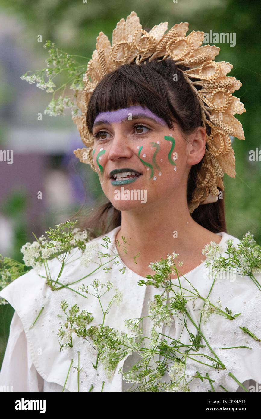 London, UK. 22nd May, 2023. A women's troupe of morris dancers, Boss ...