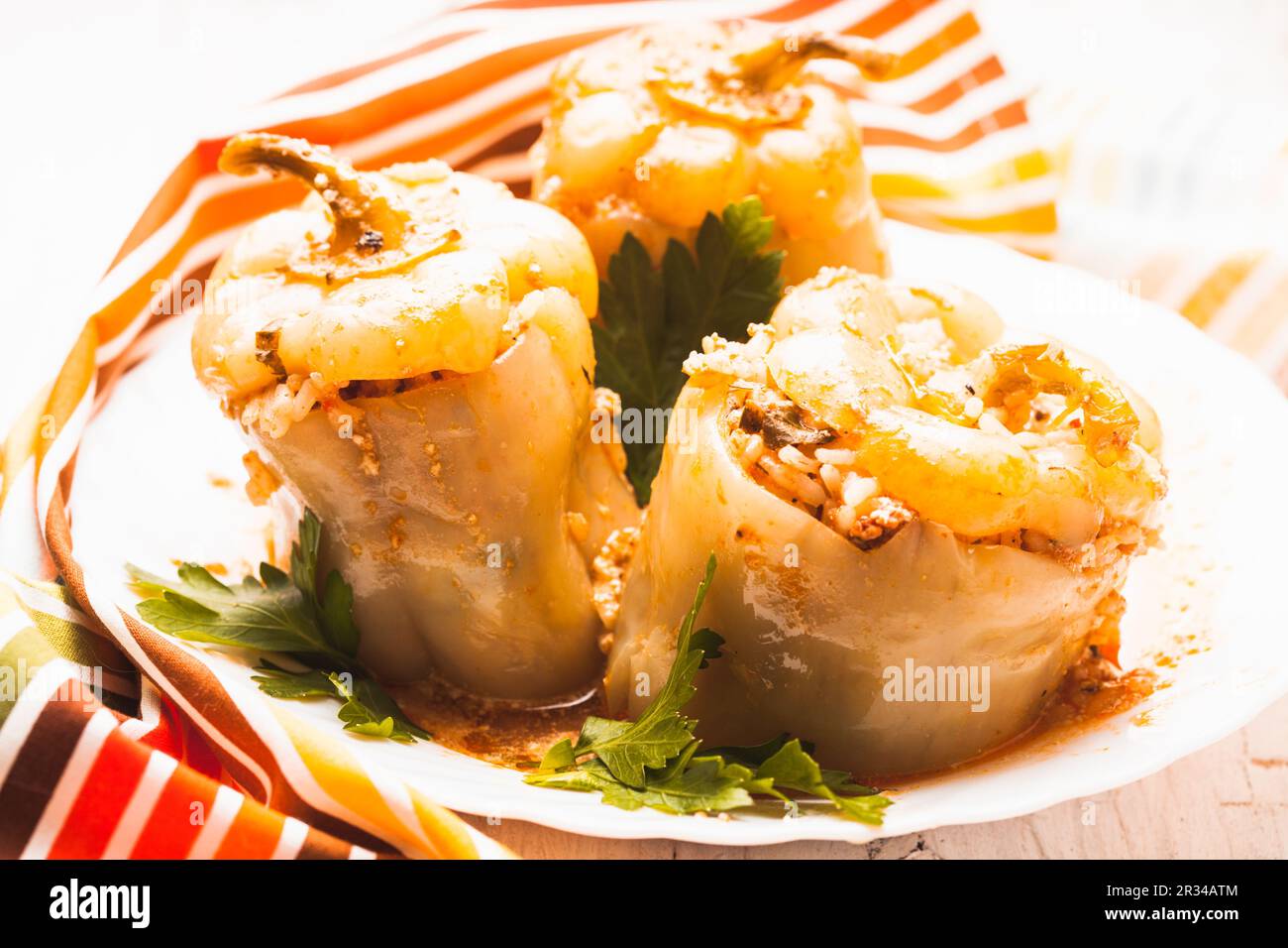 Capsicum stuffed with cheese hi-res stock photography and images - Alamy