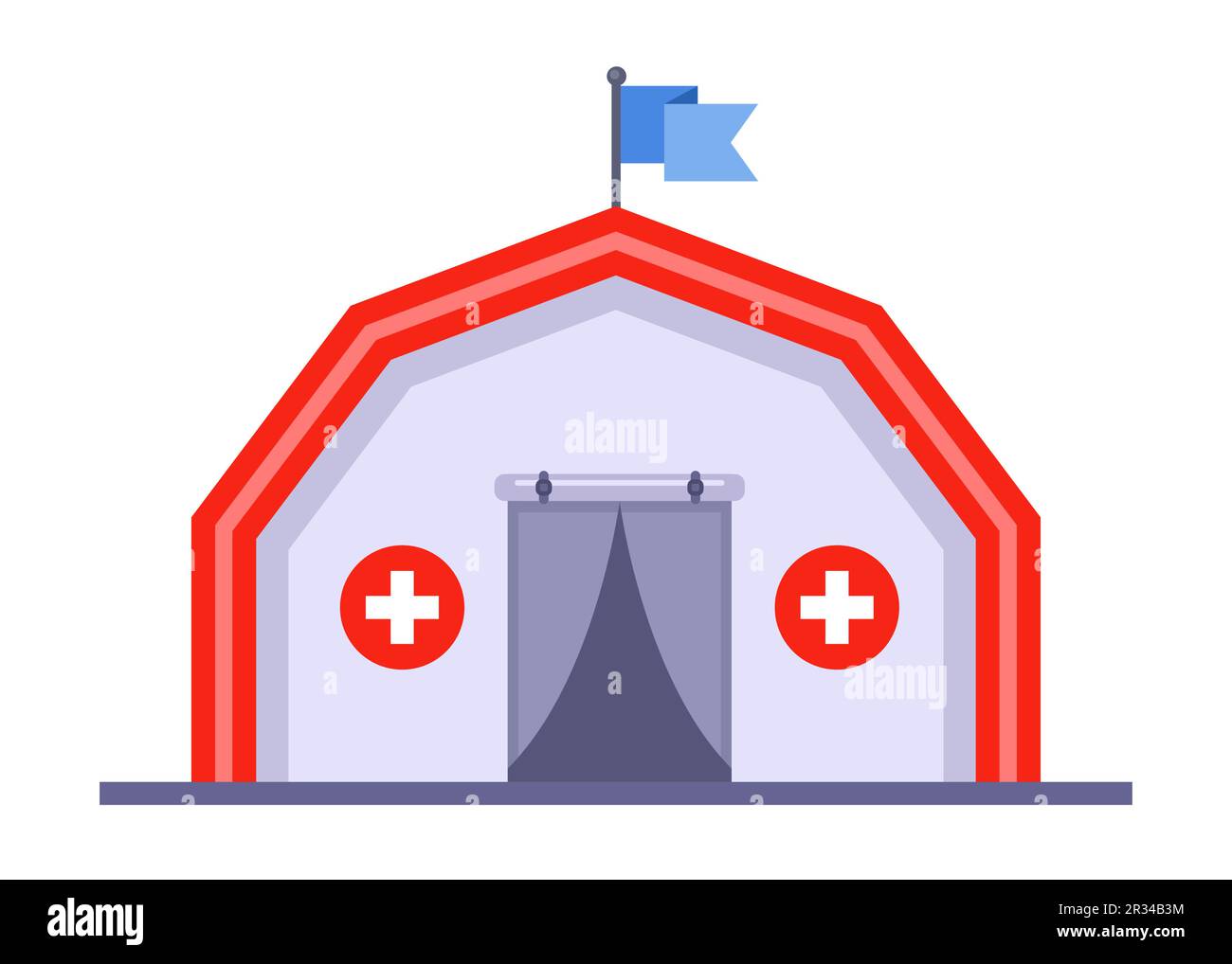 medical tent for emergency. flat vector illustration Stock Vector Image ...