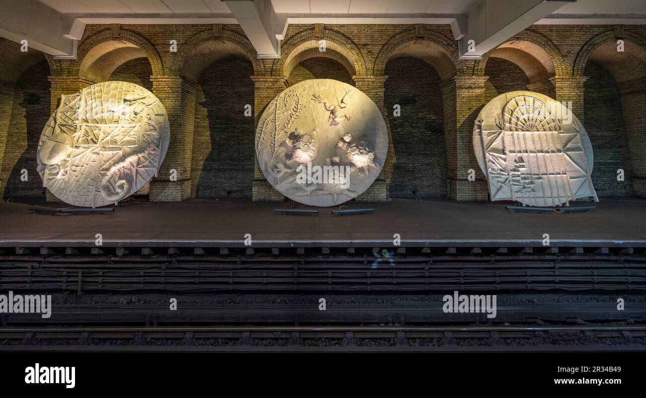 Gloucester Road station, London, UK. 22nd May, 2023. Sculpture ...