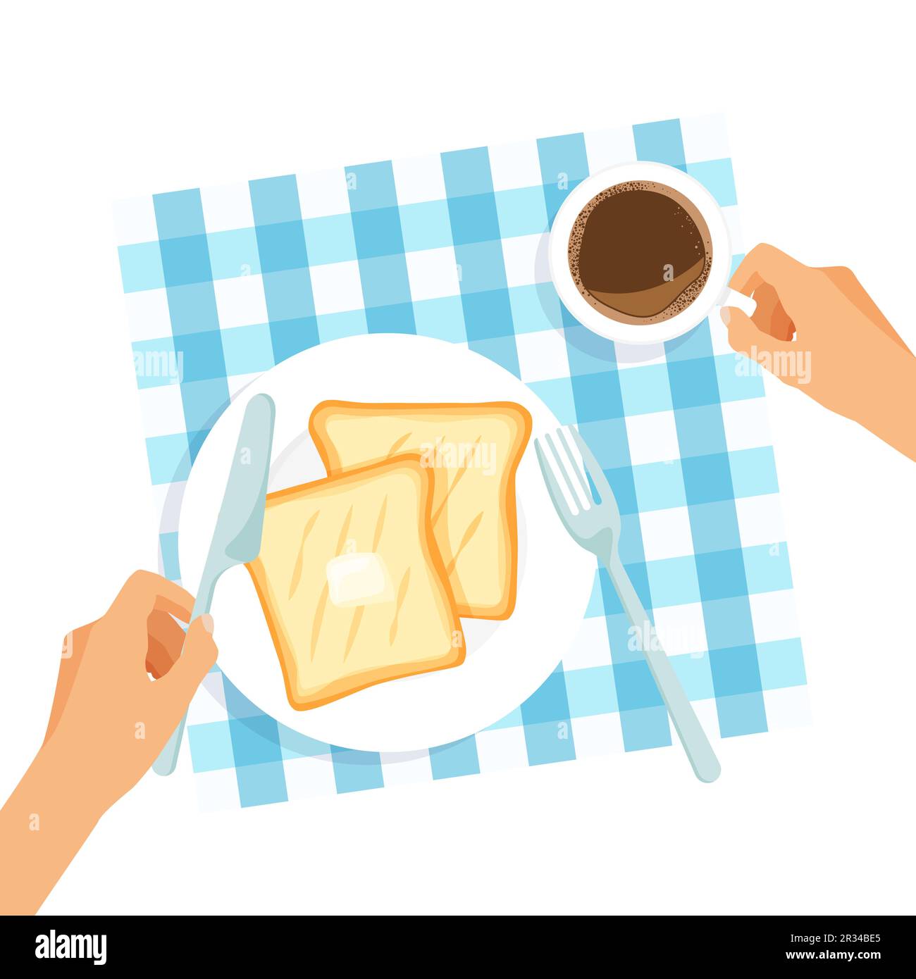 Overhead view on plate Stock Vector Images - Alamy