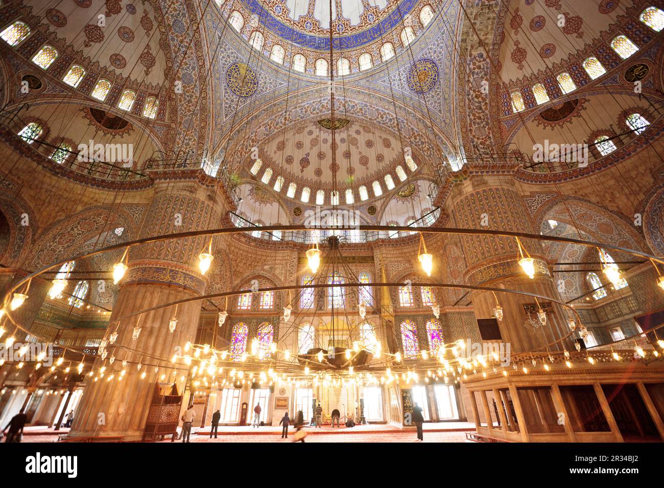 Blue Mosque (Sultan Ahmeth Camii) year 1616, Istanbul, Turkey, Asia ...