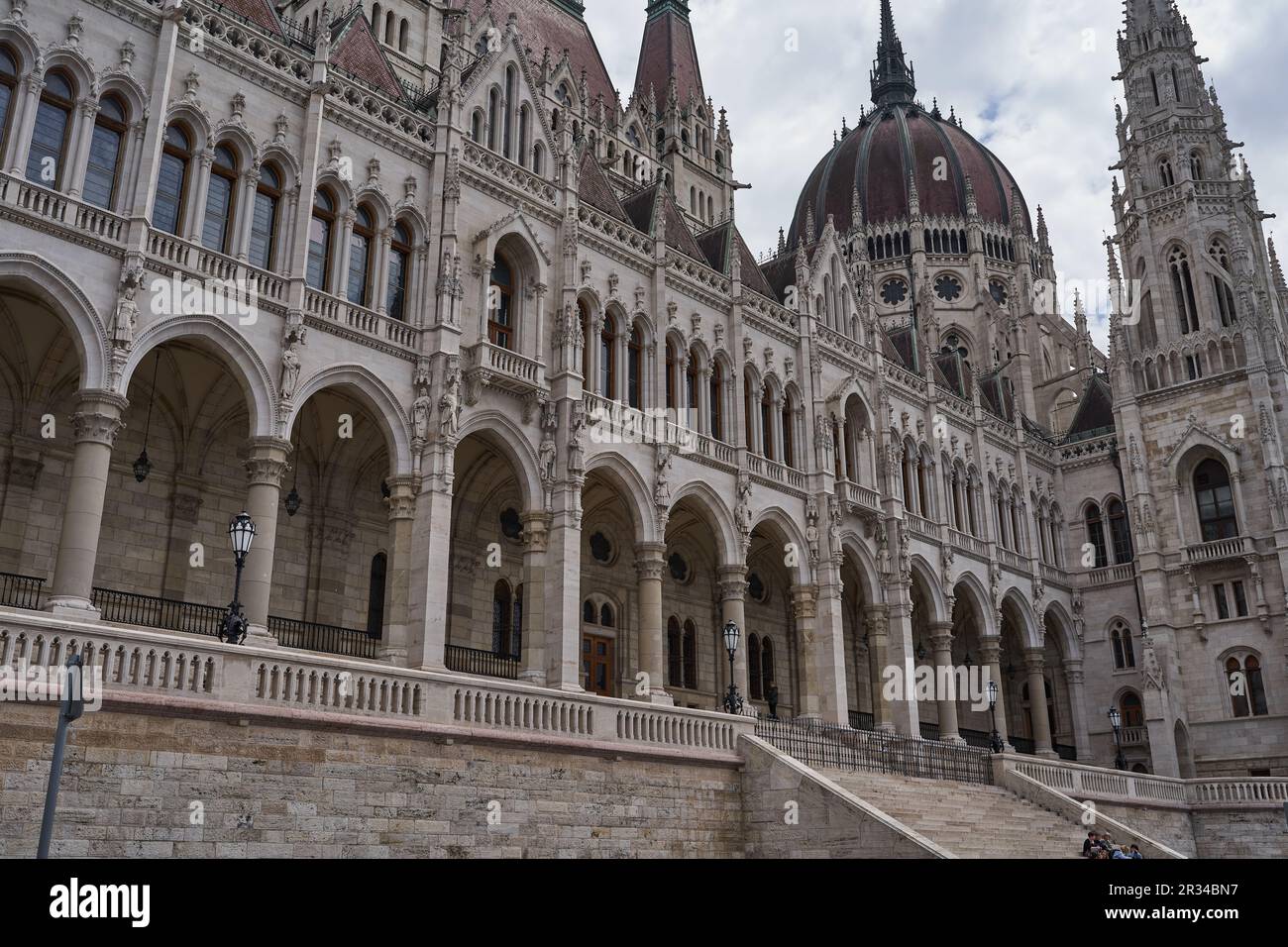 Budapest, Hungary - April 29, 2023 - majestic facade of the Hungarian ...