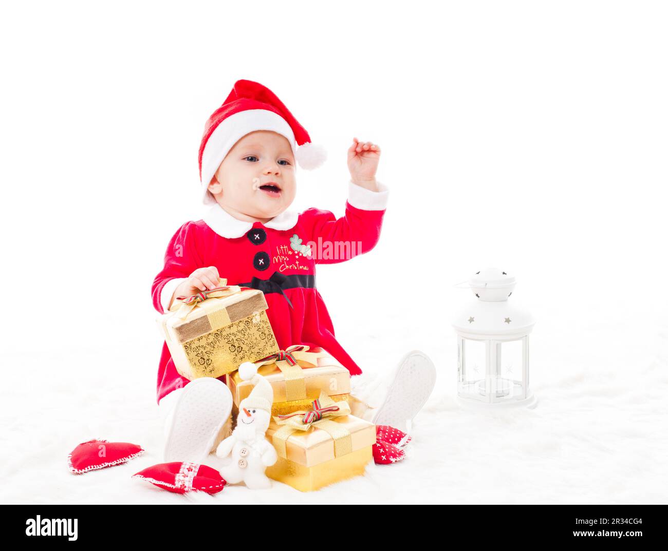Girl baby santa hi-res stock photography and images - Alamy