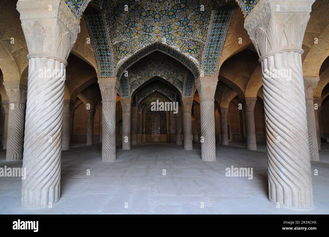 Vekil Mosque, located in Shiraz, Iran, was built in the 18th century ...
