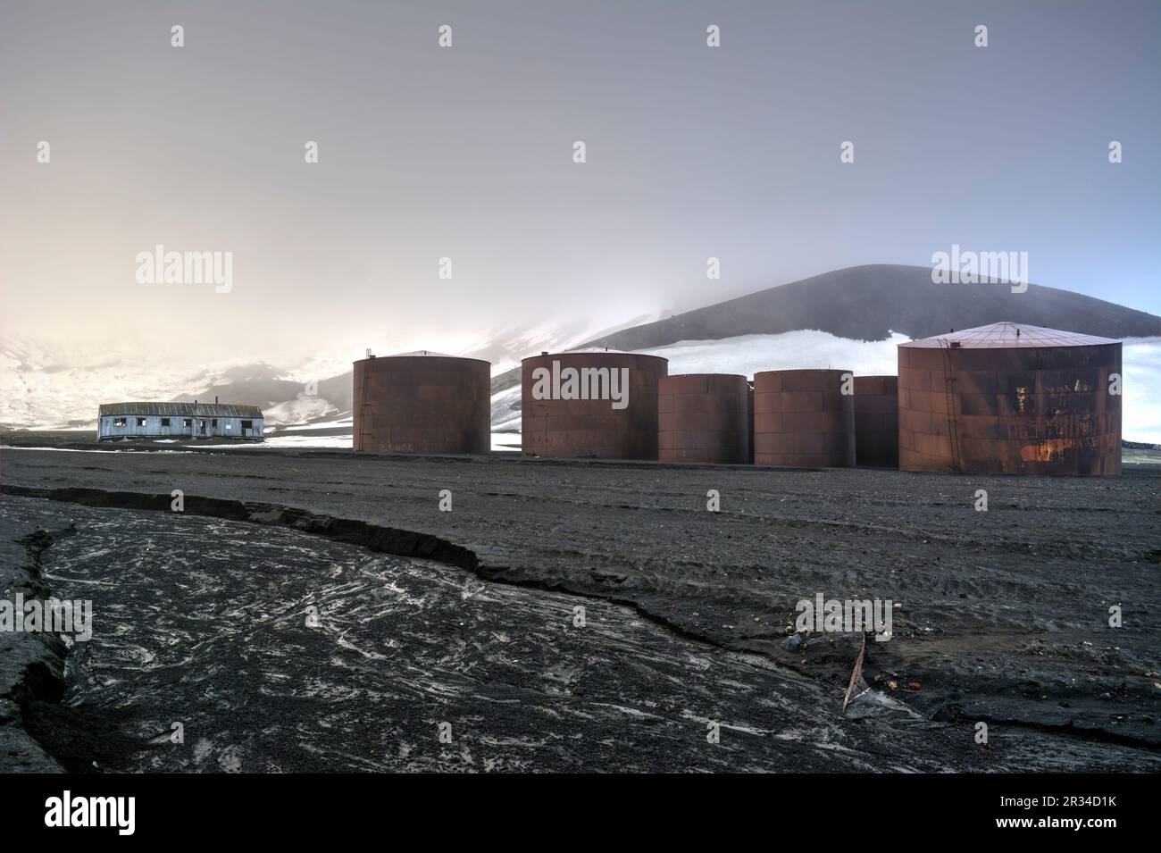 Port Foster in Deception Island, Antarctica Stock Photo - Alamy