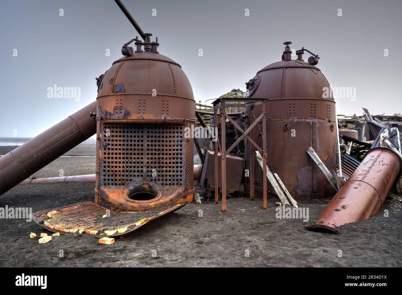 Port Foster in Deception Island, Antarctica Stock Photo - Alamy