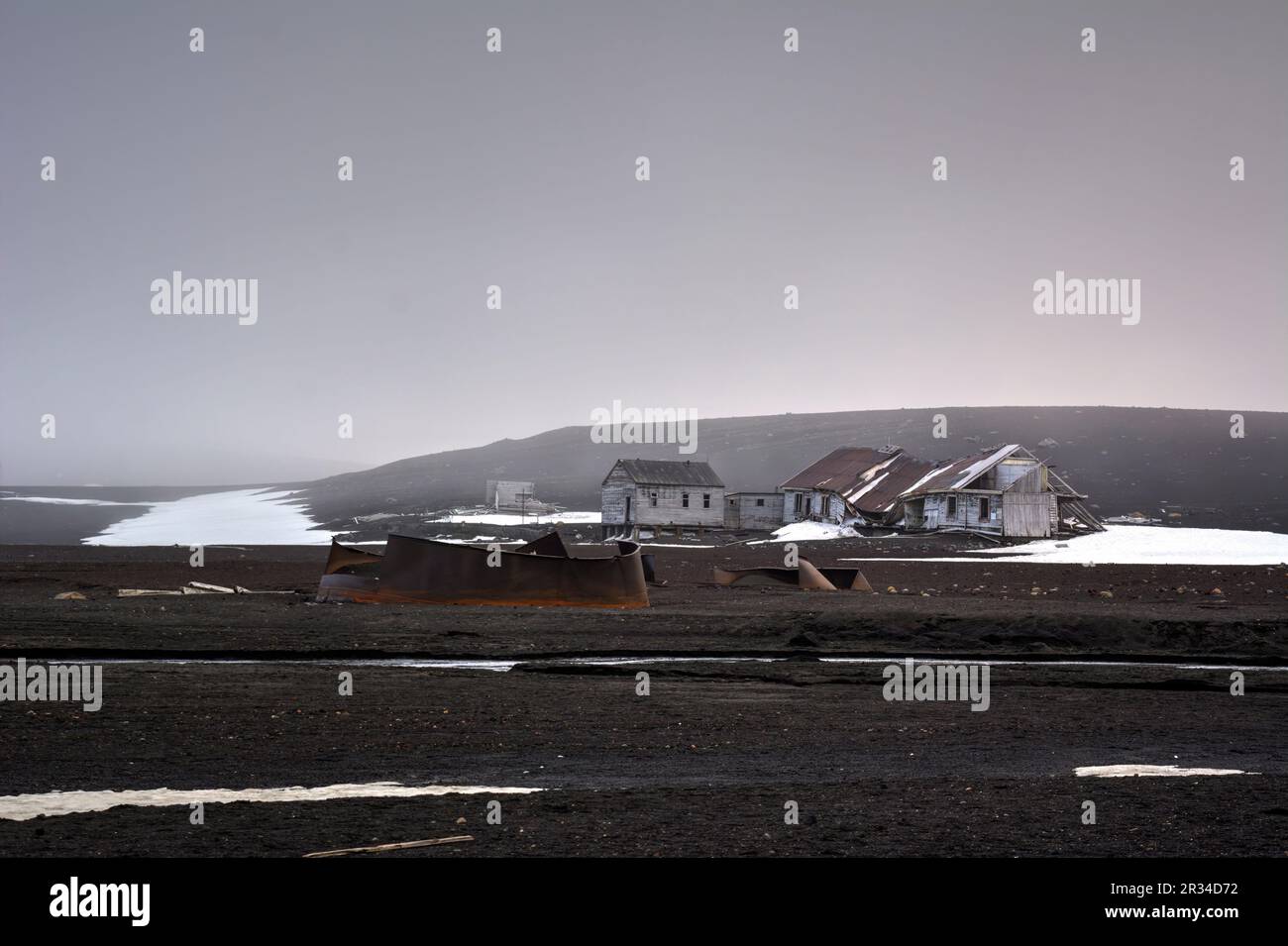 Port Foster in Deception Island, Antarctica Stock Photo - Alamy