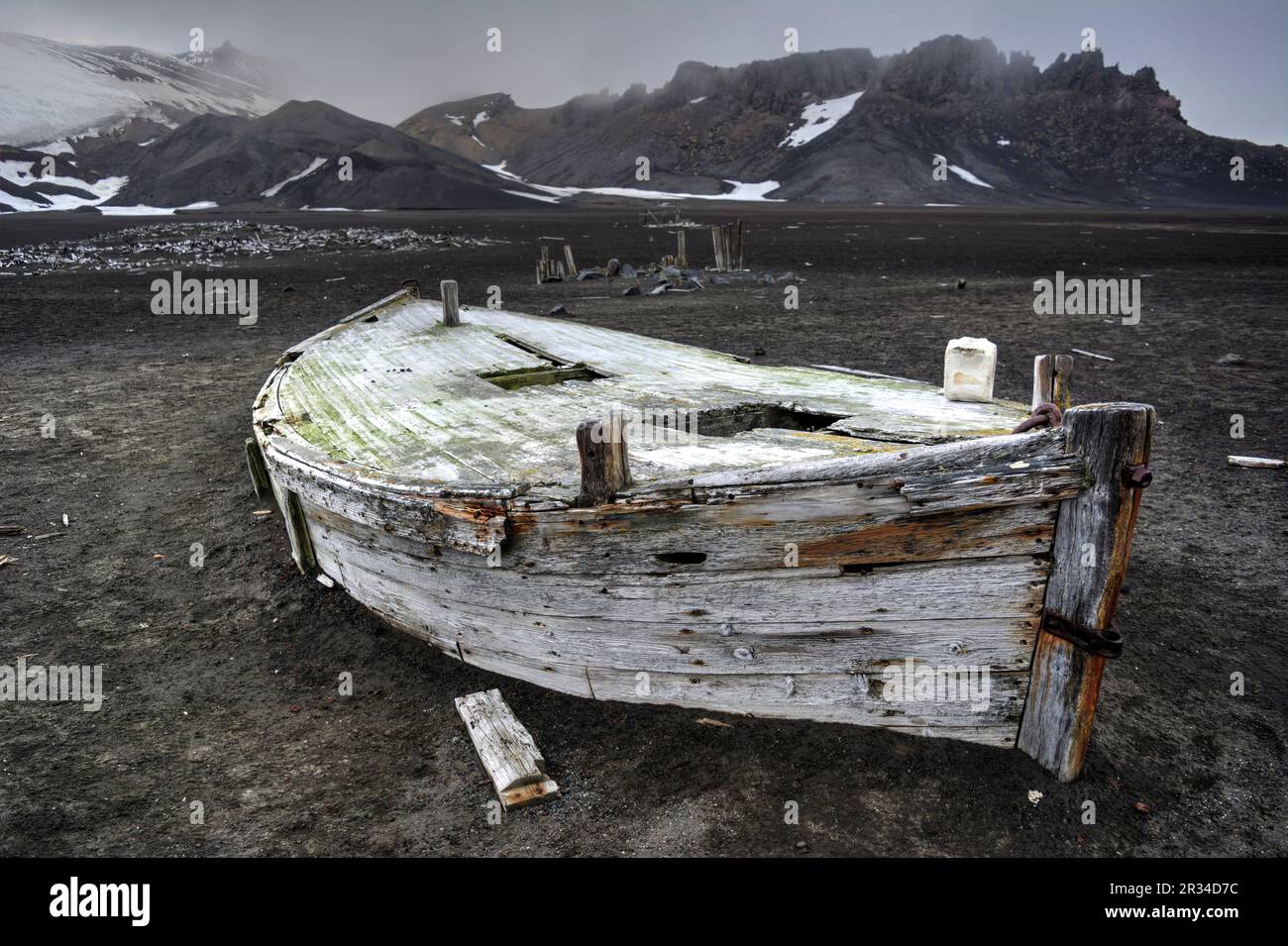 Port Foster in Deception Island, Antarctica Stock Photo - Alamy