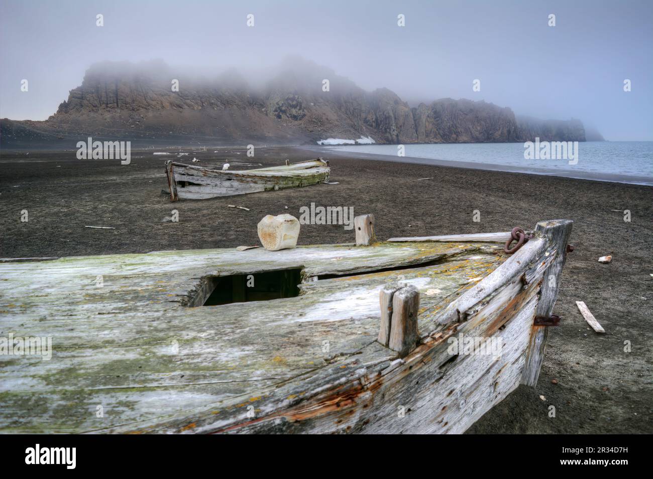 Port Foster in Deception Island, Antarctica Stock Photo - Alamy