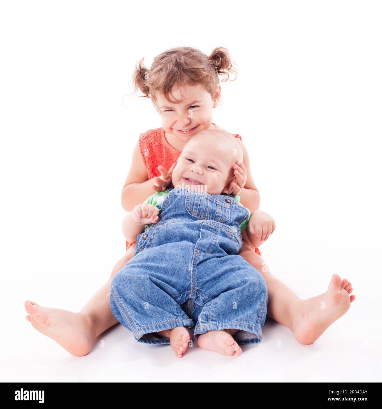 Sister and brother Stock Photo - Alamy