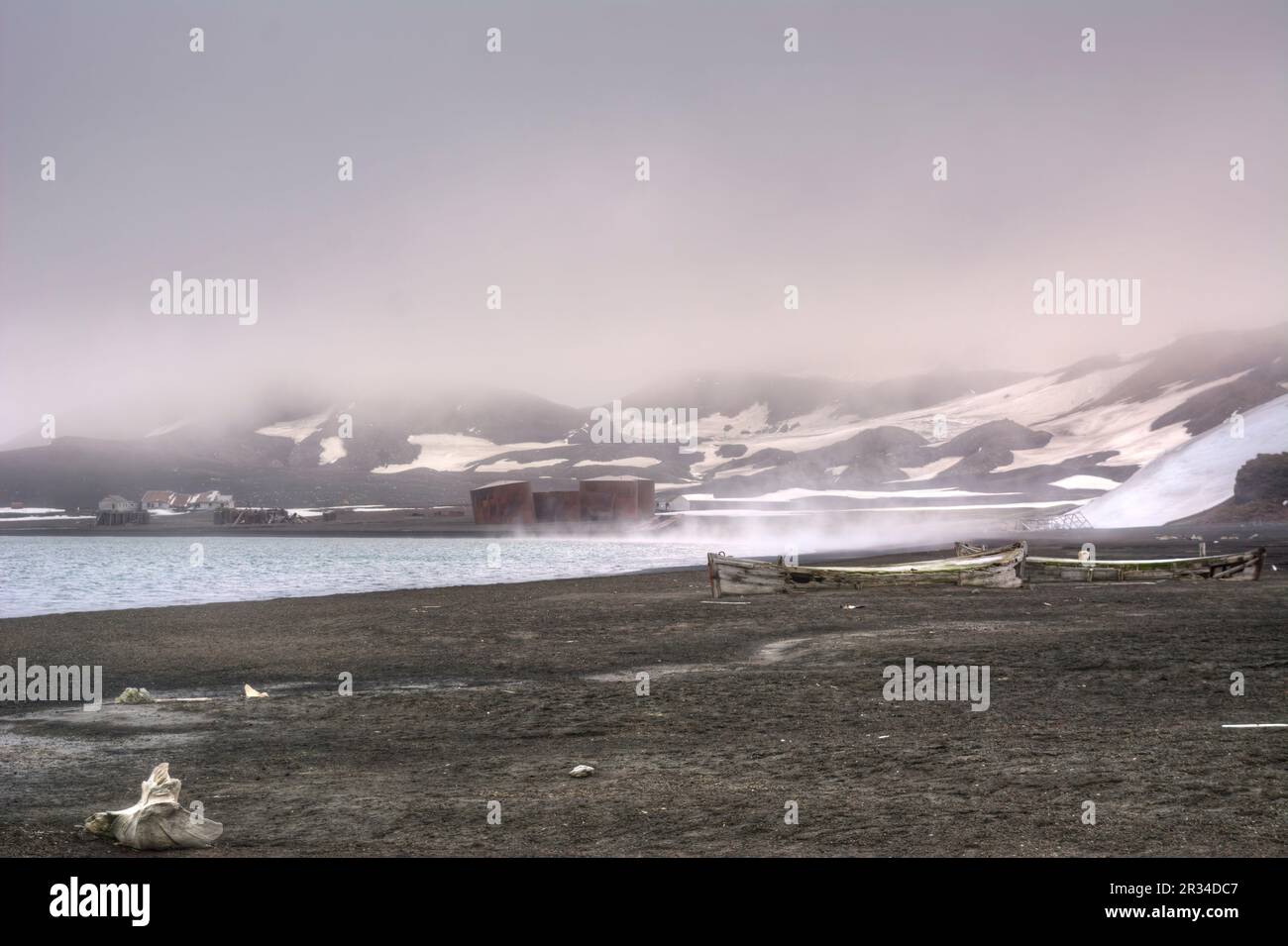 Port Foster in Deception Island, Antarctica Stock Photo - Alamy