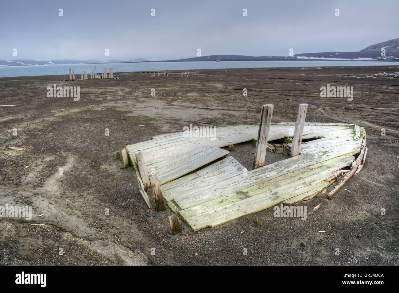 Port Foster in Deception Island, Antarctica Stock Photo - Alamy