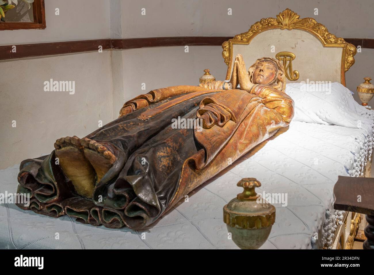 Mare de Deu Morta, - dormicion de la virgen -, talla policromada del ...