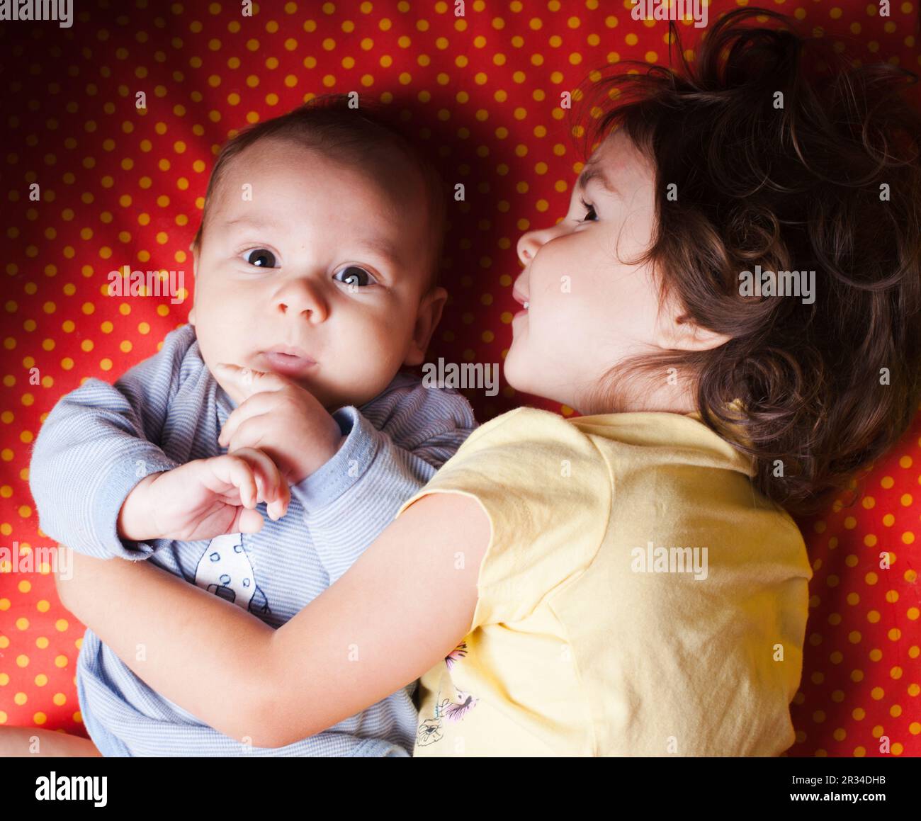 Sister and brother Stock Photo - Alamy