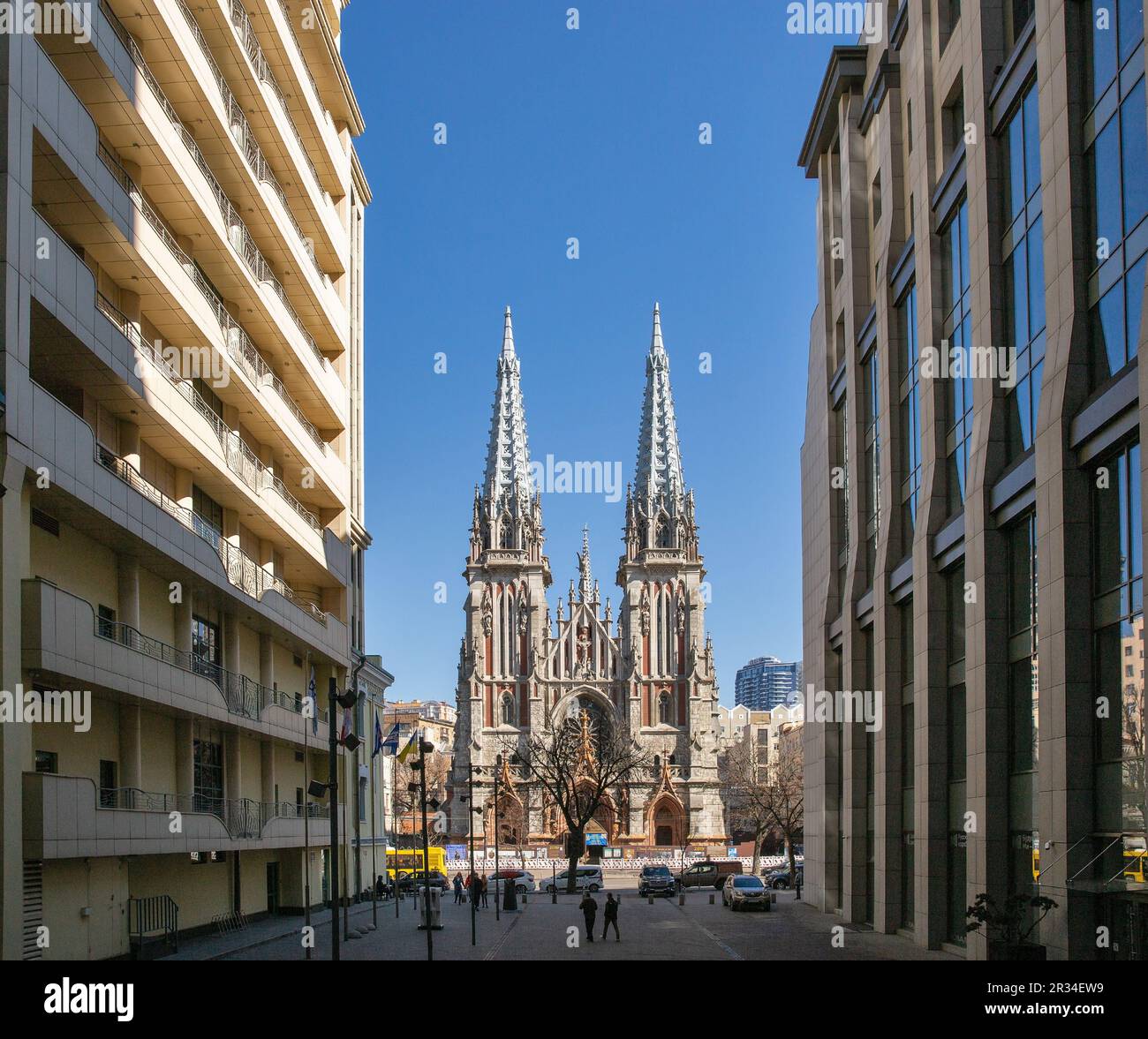 Kyiv, Ukraine - March 15, 2023: View over Toronto Towers Business ...