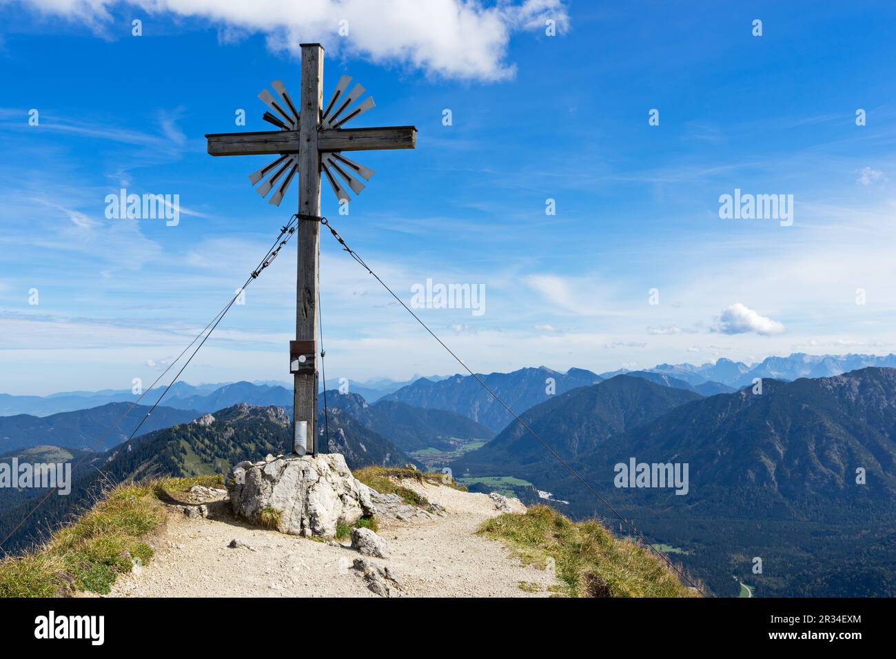 Summit cross Mt. Grosse Klammspitze Stock Photo - Alamy
