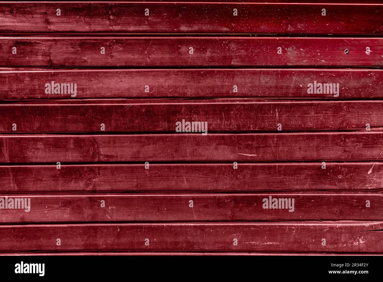 A surface of red stained wooden planks with scratched tiles. Vector ...