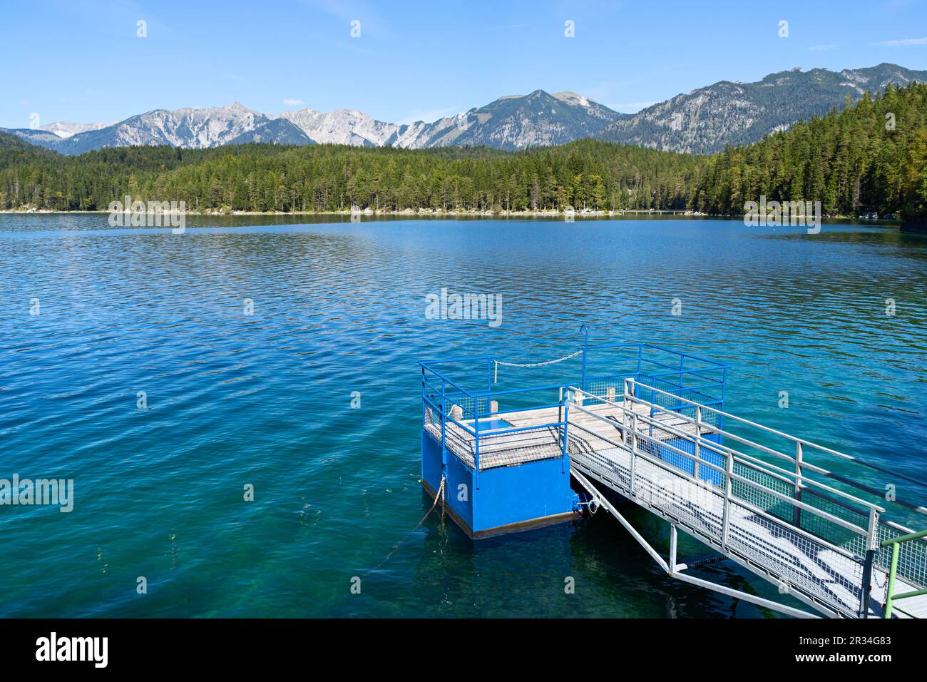 Eib Lake and Ammergauer Alps Stock Photo - Alamy