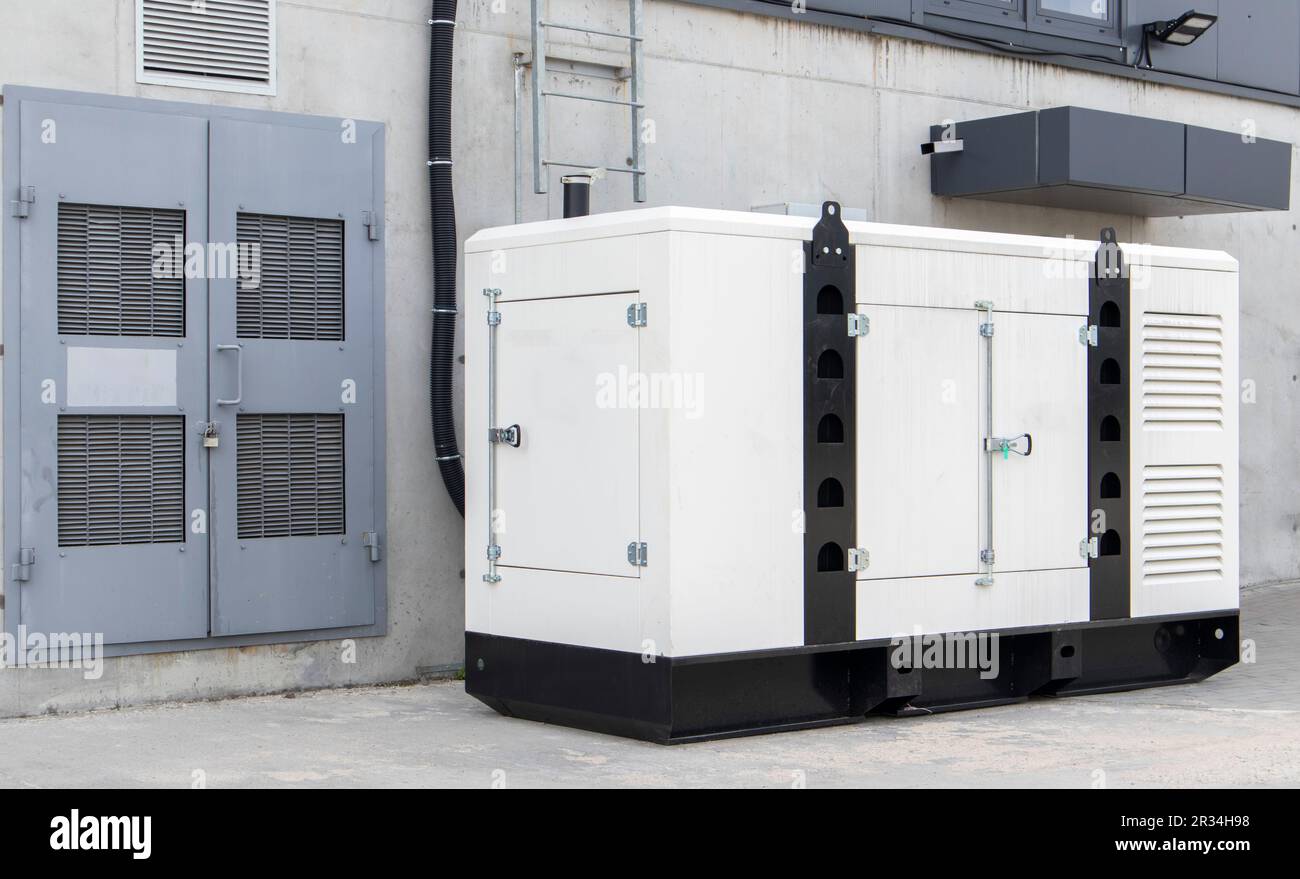Mobile, standby industrial diesel generator for emergency power supply ...