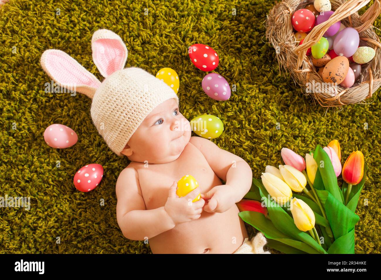 Baby Easter bunny Stock Photo - Alamy